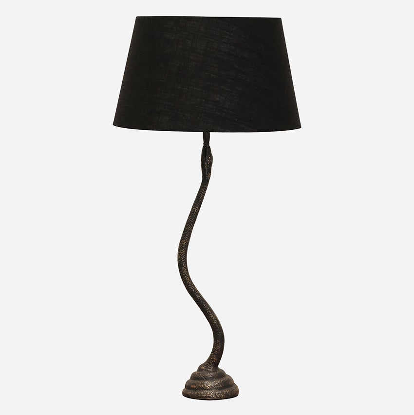 Colonial Snake Lamp Base Dark Antique Brass - Product - CC Interiors