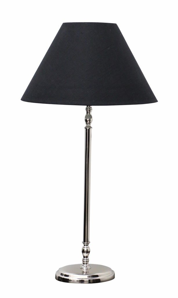 Lyon Oval Tall Lamp Base Nickel Finish - Product - CC Interiors