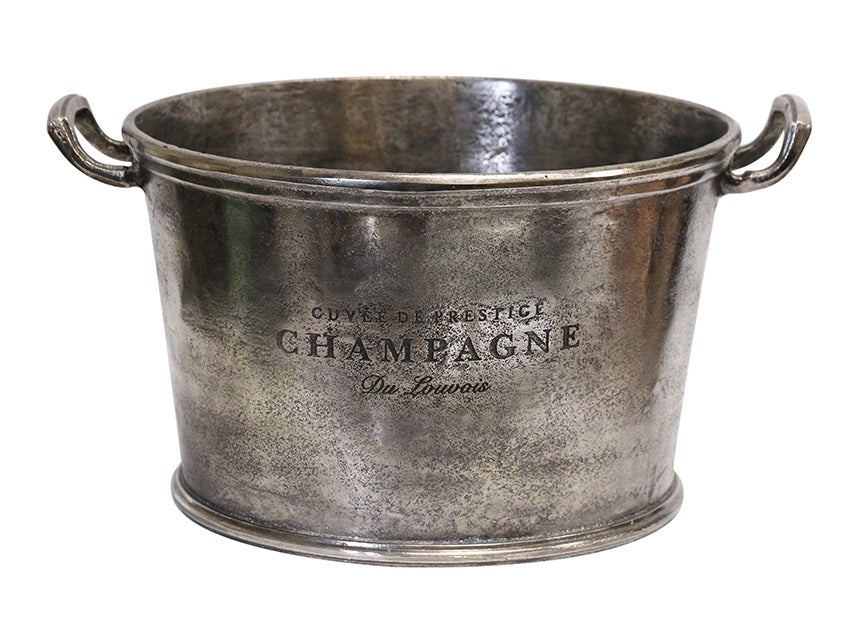 Long Island Round Large Vintaged Wine Bucket - Product - CC Interiors