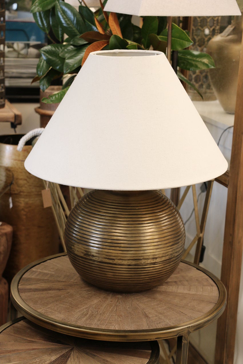 Calypso Lamp Base in Dark Antique Brass Finish - Product - CC Interiors