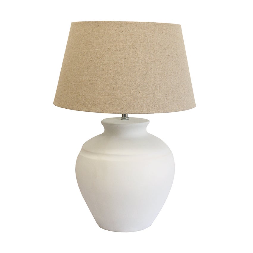 White Coastal Stone Lamp Base - Product - CC Interiors